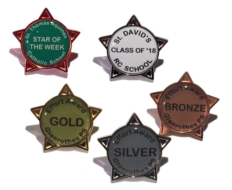 Custom Text Star Badge